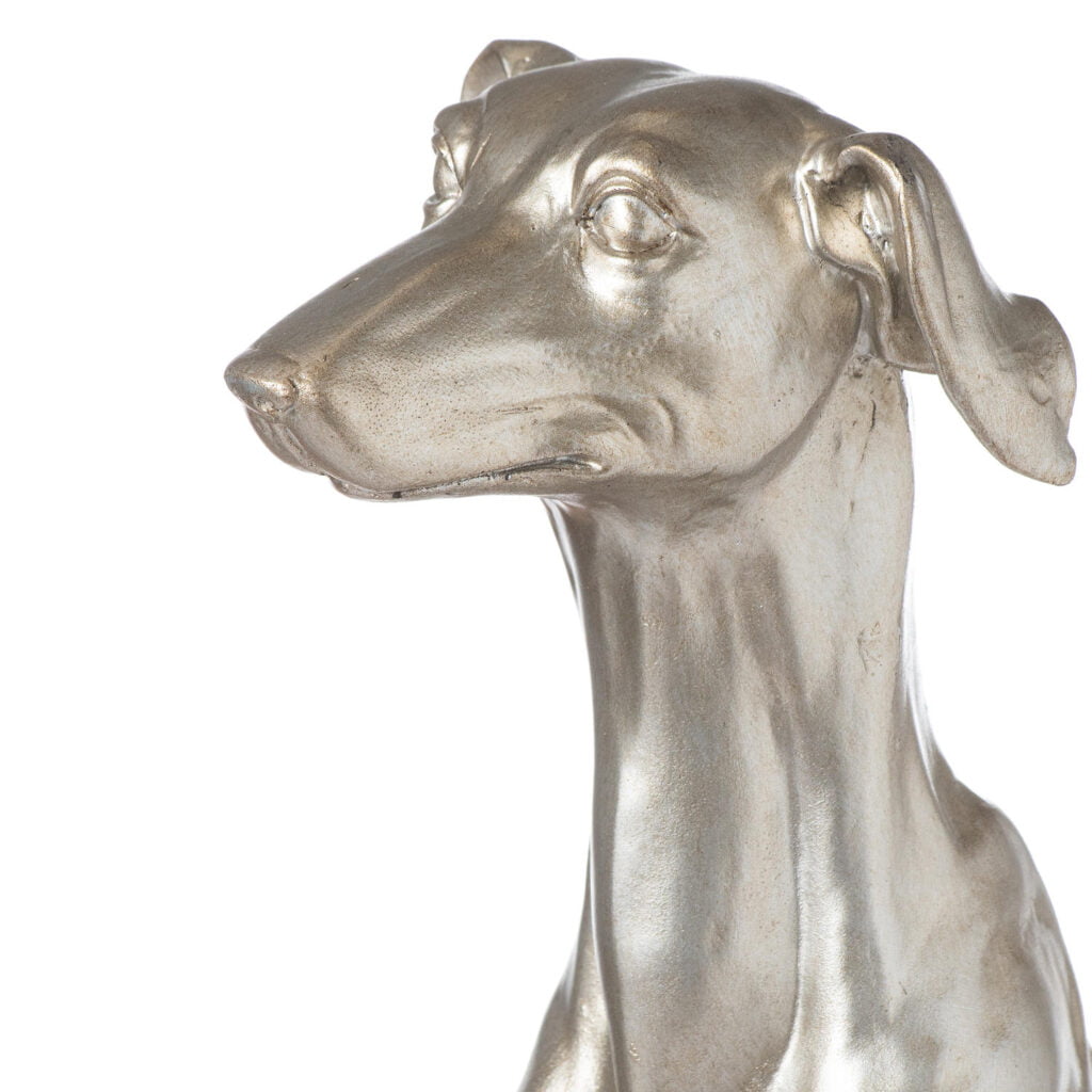 William The Whippet Silver Table Lamp With Grey Velvet Shade ...